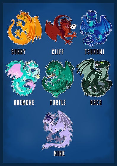 Monarchs of Wings Of Fire | Wings of Fire | Acrylic Charms | Tensei x ...